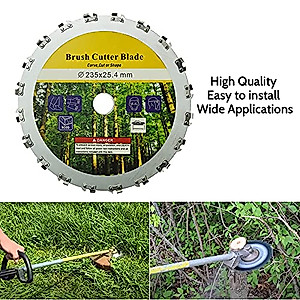 Brush Cutter Blades 9" x 20 Tooth，2 Pcs Chainsaw Weed Eater Saw Blades with 2 Round Files and 4 Washers for Brush Cutters, String Trimmers and Weed Wacker