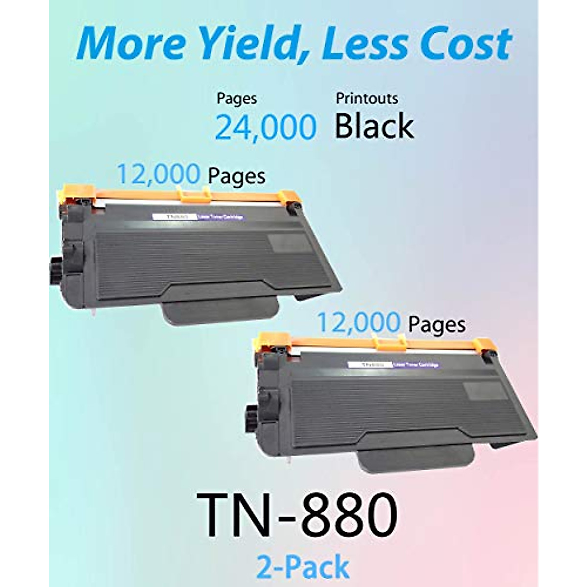 MM MUCH & MORE Compatible Toner Cartridge Replacement for Brother TN880 TN-880 TN 880 use for HL-L6200DW HL-L6250DW HL-L6300DW HL-L6400DW MFC-L6700DW MFC-L6800DW MFC-L6900DW Printer (2-Pack, Black)