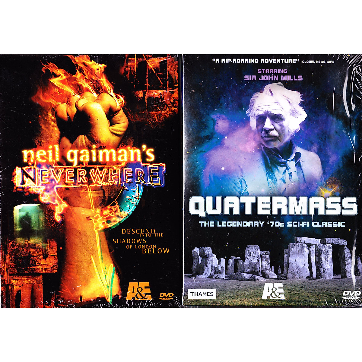 Invasion Earth : Complete Uncut Version : Mini Series , Neil Gaiman's Neverwhere , Quatermass : A&E Ultimate Science Fiction Fan 3 Pack Gift Set : 6 Discs : 659 Minutes