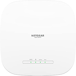 NETGEAR Cloud Managed Wireless Access Point (WAX615) - WiFi 6 Dual-Band AX3000 Speed | Up to 256 Client Devices | 802.11ax | Insight Remote Management | PoE+ Powered or AC Adapter (not Included)