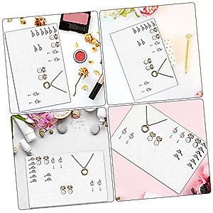 OKUMEYR 10pcs jewelry box pad showcase display for selling ear stud holder necklace foam insert drawer ring organizer earrings showcase trays earrings insert foam pad velvet sponge white
