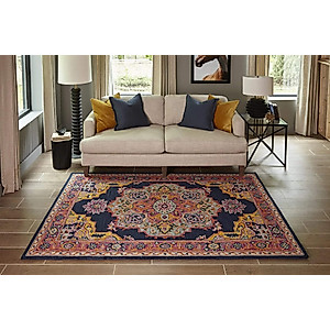 Momeni Ibiza Wool Area Rug, 8' X 10', Navy