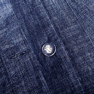 Elegant Life Home Denim Dark Blue Duvet Cover Set 100% Cotton Washed Soft Bedding with Button Closure Corner Ties - California King Size