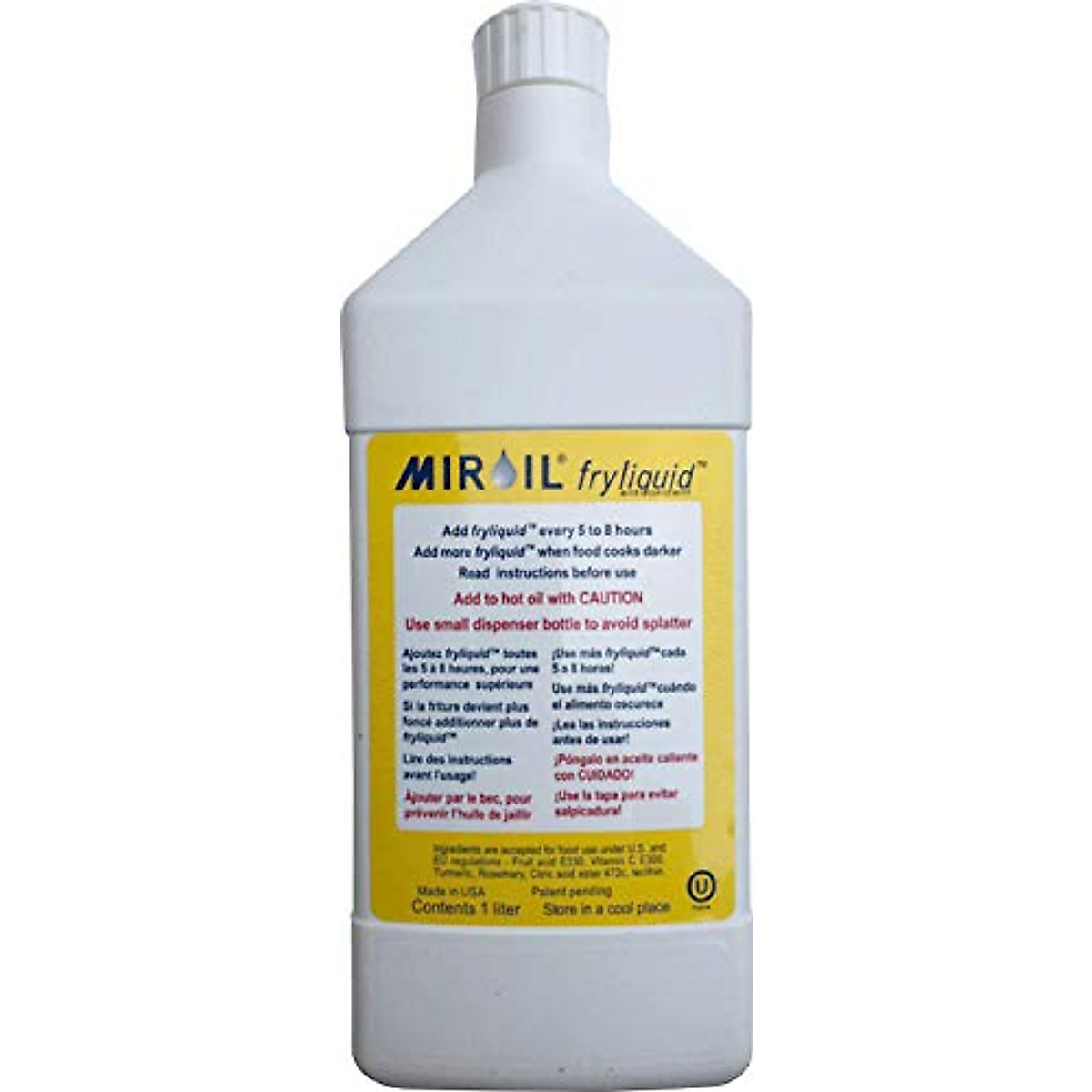 Miroil FryLiquid, 12 x 1 Litre Bottles, Fry Oil Filter Aid, Reduce Oil Costs, BULK Saver Pack, Antioxidant for Fry Oil, Prevent Oil Breakdown, LF1201, 12 x 1 litre (12)