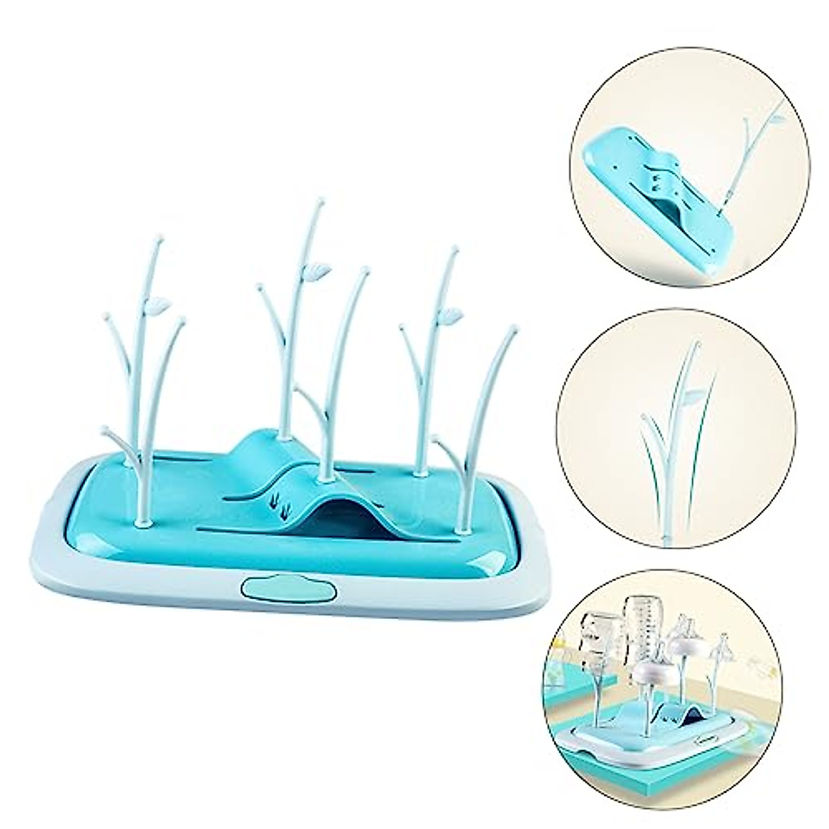 Alipis Bottle Drying Rack Baby Bottle Holder Portable Clothes Drying Rack Portable Dryers Utensil Drying Rack Basket Kitchen Dish Rack Organizer Milk Cup Drying Holder Cup Rack Small Mug