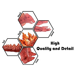 TwCare Exclusive Burning Godzilla Action Figure, Not Toys, Very Breakable, for Display & Decoration, GENTLE USE ONLY, 2021 Movie Series King of The Monsters Movable Joints Birthday Party Gift