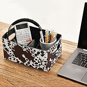 xigua Cow Print Storage Bins Set of 2,Collapsible Storage Cube Home Decor Storage Baskets Organizer for Toys Books Shelves Closet Laundry Nursery