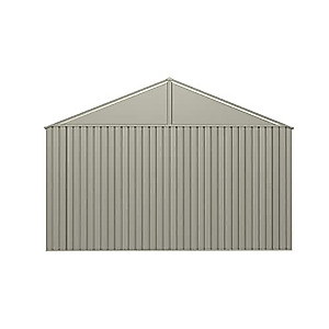 Arrow Shed Elite 12' x 14' Outdoor Lockable Gable Roof Steel Storage Shed Building, Cool Grey