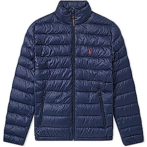 Polo Ralph Lauren Men's Lightweight Bleeker Down Jacket (Aviator Navy, XX-Large)