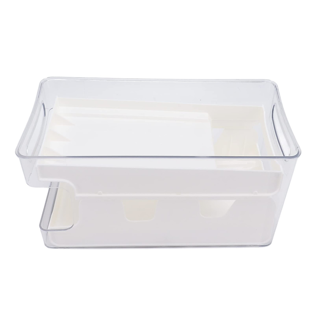 TOPINCN Food Can Dispenser Storage Rack Organizer 2 Tier Soda Can Rack Beverage Can Can Storage Holder Can Holder for Pantry Refrigerator (White)