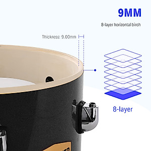 Donner Drum Set Adult with Practice Mute Pad,5-Piece 22 inch Full Size Acoustic Drum Kit for Beginner,Red- DDS-520