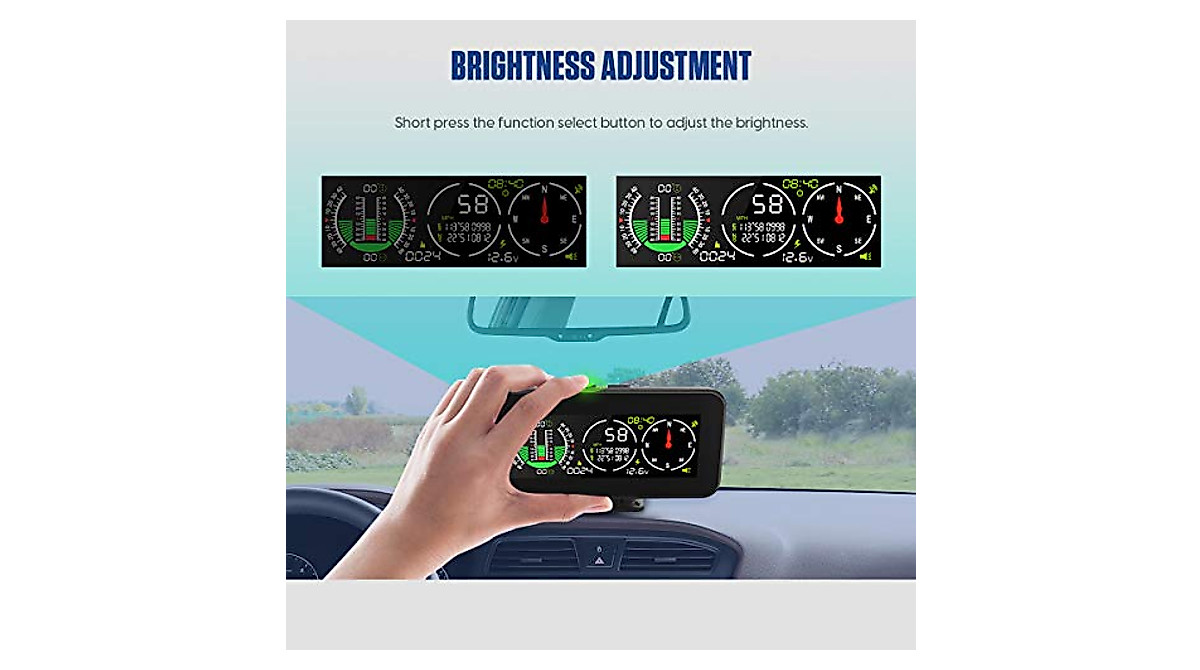 Autoand Car Inclinometer GPS Speed & Tilt Meter for Off-Road Vehicles