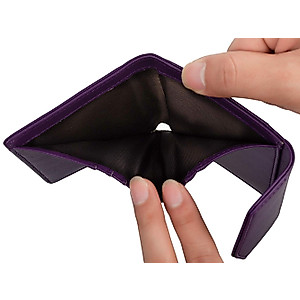 AGBIADD Small Compact Leather Wallet for Women, RFID Blocking Women's Credit Card Holder Pocket Wallet Ladies Purse (purple)