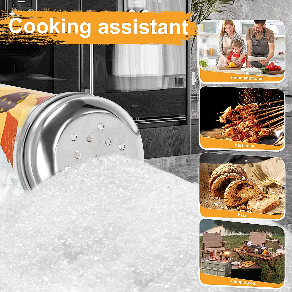 GERUSEA Hand Painted Tapered Salt and Pepper Shaker Set, Sunflowers, Yellow, 2.