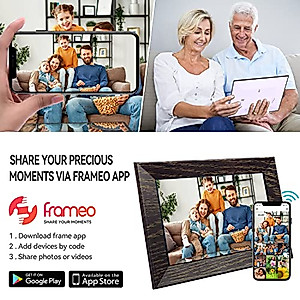 Digital Picture Frame 8 Inch Digital Photo Frame WiFi, 1280x800 IPS HD Touch Screen Smart Frame, 32GB Storage, Auto-Rotate, Wall Mountable, Share Photos/Videos Instantly via Frameo App from Anywhere