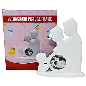 3MAZINGS Ultrasound Picture Frame Gender Reveal New Parents Pregnant Mom Pregnancy Love Gifts Baby First Sonogram Frames (Ultrasound Picture Frame - Family of 4)
