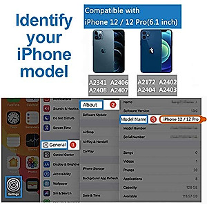 ZVE iPhone 12 Pro/iPhone 12 Zipper Wallet Case, Crossbody Phone Case with RFID Blocking Credit Card Holder Wrist Strap Purse Cover Gift for Women for iPhone 12 Pro/iPhone 12（6.1 inch）-Black