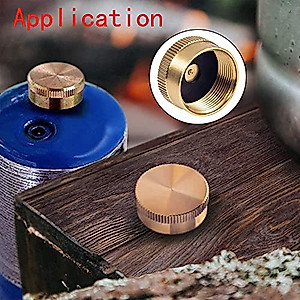 BLLNDX Propane Bottle Cap 6PCS 1 LB Solid Brass Refill Caps Tank Cylinder Sealed Cap for All 1 LB Gas Tank Cylinder Protect Cap