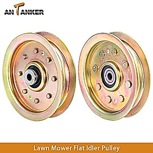 Antanker Flat Idler Pulley Replaces for Cub Cadet 756-04129 956-04129 956-04129C 756-04129B 756-04129C MTD 753-08171 Fits 38" 42" 46" 54" Decks