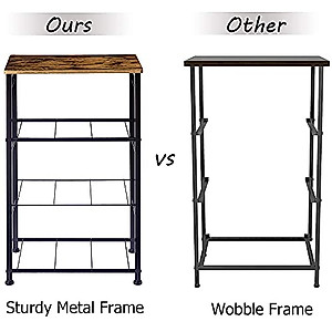 EKNITEY 3 Drawers Nightstand, Small Dresser Chest Sturdy Side End Table with Fabric Drawers and Wheels for Bedroom, Living Room, Office, Closet