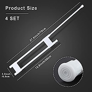 4pcs Rv Refrigerator Bars, Adjustable Rv Fridge Tension Bars Extendable to 15.8-27.6in Metal Rv Fridge Bars for Holding Food Drinks Rv Refrigerator Accessories