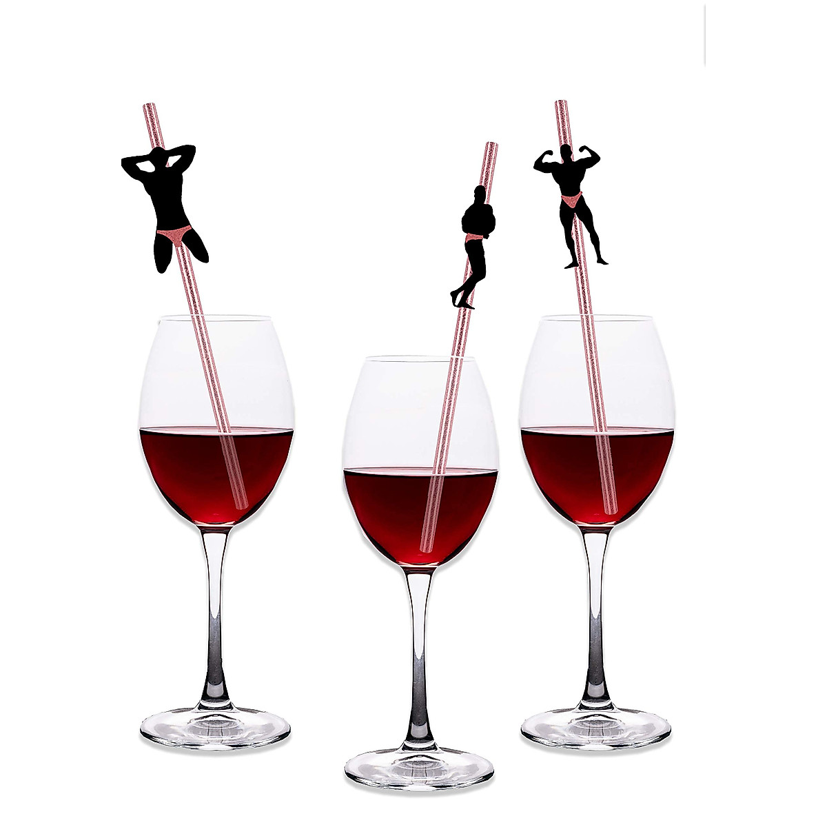 Bachelorette Party Decorations Straws I 24 Pack Dancing Stripper Man Confetti Bridal Shower Straws