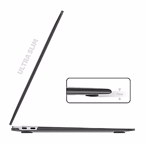 B BELK Compatible with MacBook Air 13 inch Case 2022 2021 2020 2019 2018 Release A2337 M1 A2179 A1932 Touch ID & Retina Display, Matte Plastic Hard Shell Case+ Keyboard Cover+ Screen Protector, Black