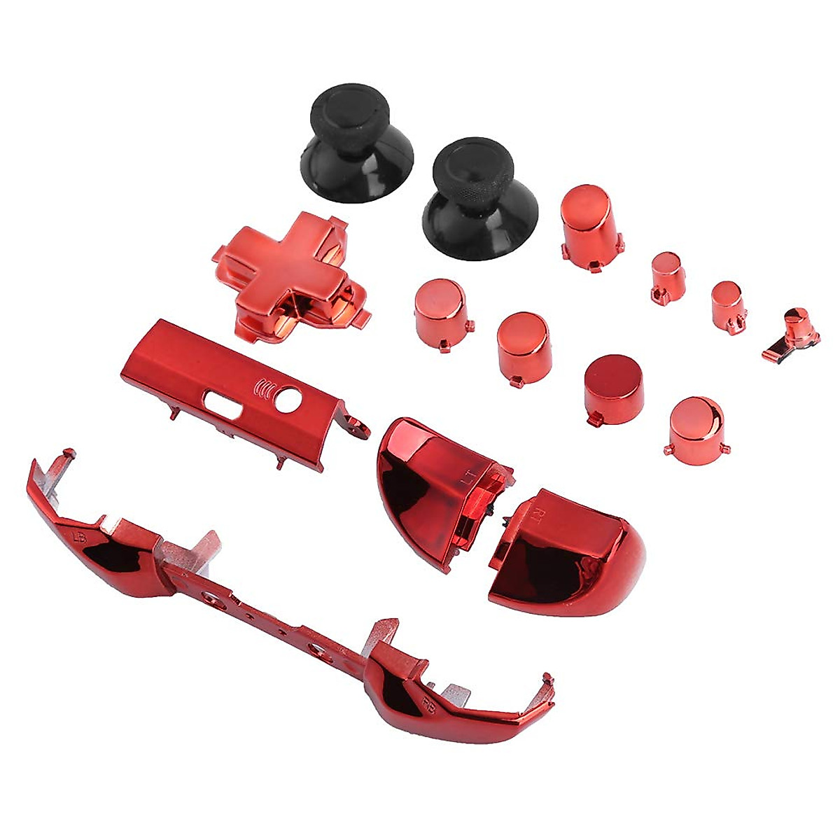 Button Replacement Left Right 4PCS ABXY Buttons Red/Blue Gamepad Controller Repair Parts Buttons for Xbox One Slim Gamepad Controller(red)