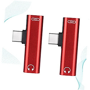 OSALADI 2pcs Type C Audio Adapter Type C Earphone Adapter USB Headphones Telephone headsets Type C Charging Converter USB to 3. 5mm Audio Adapter 2 in 1 Charge Splitter Dispenser Equipment