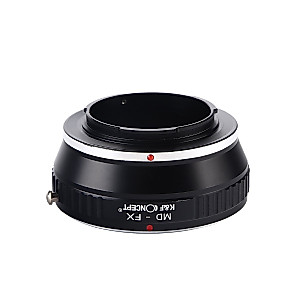 K&F Concept Lens Adapter - fits FUJIFILM - X (FX) Mount Cameras for Minolta MD Mount Lenses + Lens Cleaning Cloth