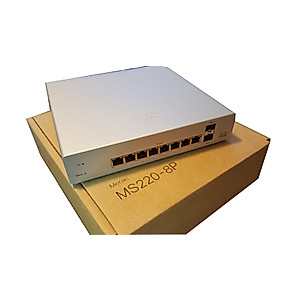 Meraki Cloud Managed MS220 Series 8 Port Gigabit PoE Switch - 8x 1GbE Ports - MS220-8P
