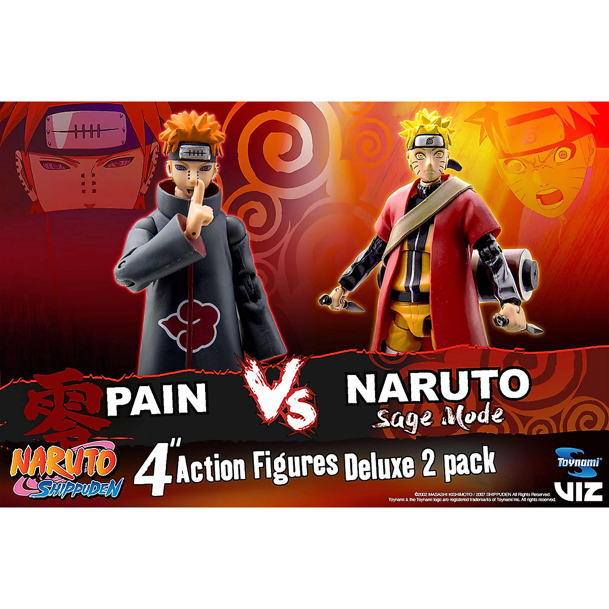 Toynami Pack Sage Mode Naruto Vs Pain 2 Figures 10cm Naruto 25th Anniversary SDD