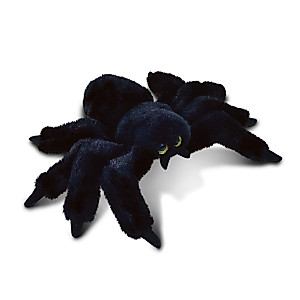 DolliBu Black Spider Plush Toy - Super Soft Spider Stuffed Animal for Boys and Girls, Cute Spider Stuffed Animal, Realistic Stuffed Spider Plush Gift, Spider Decor for Baby, Kids, Adults - 8 Inches