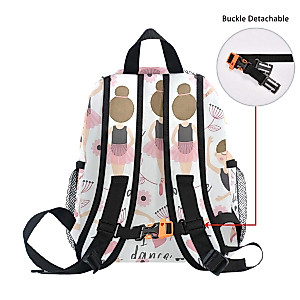 Cute Ballerina Backpack for School Bookbag Backpack Upgraded Small Travel Backpack(906b)