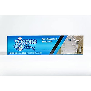 Toastie Tush Innovative Elongated Toilet Seat Warmer | Easy to Install, Easy to Clean, Heated Toilet Seat Elongated | Waterproof Warm Toilet Seat | Electric Elongated Toilet Seat Cover Heater