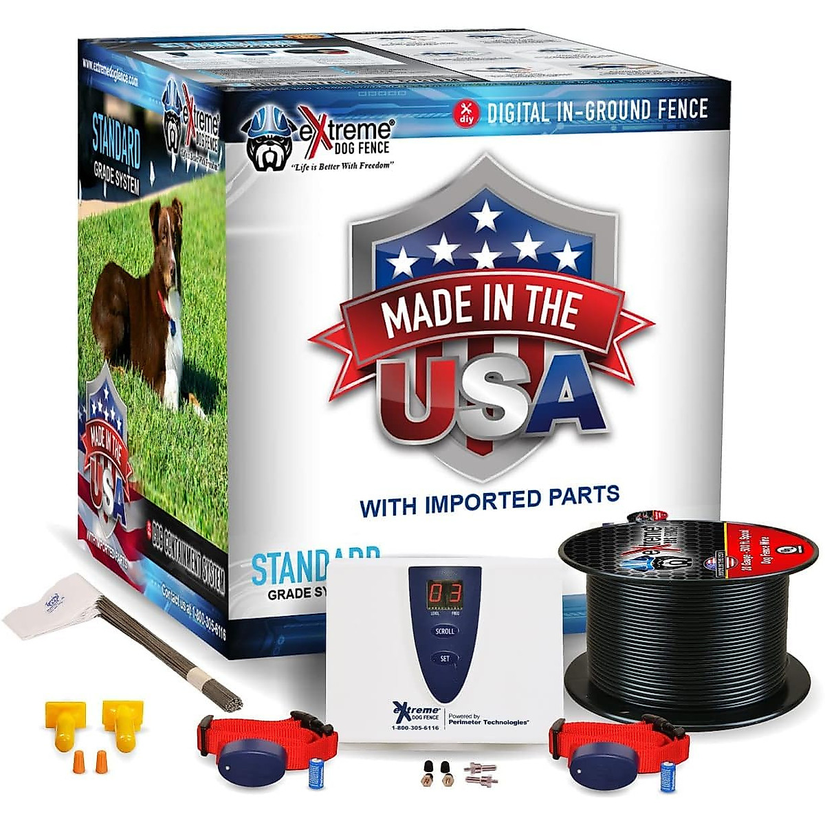 Underground Electric Dog Fence Premium - Standard Dog Fence System for Easy Setup and Superior Longevity and Continued Reliable Pet Safety - 2 Dog | 1000 Feet Standard Dog Fence Wire…