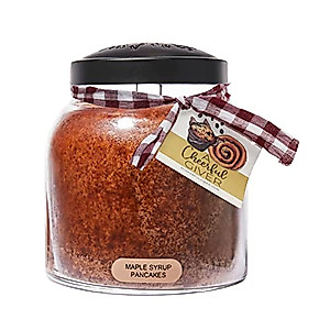 A Cheerful Giver - Maple Syrup Pancakes - 34oz Papa Scented Candle Jar with Lid - Keepers of the Light - 155 Hours of Burn Time, Gift for Women, Brown