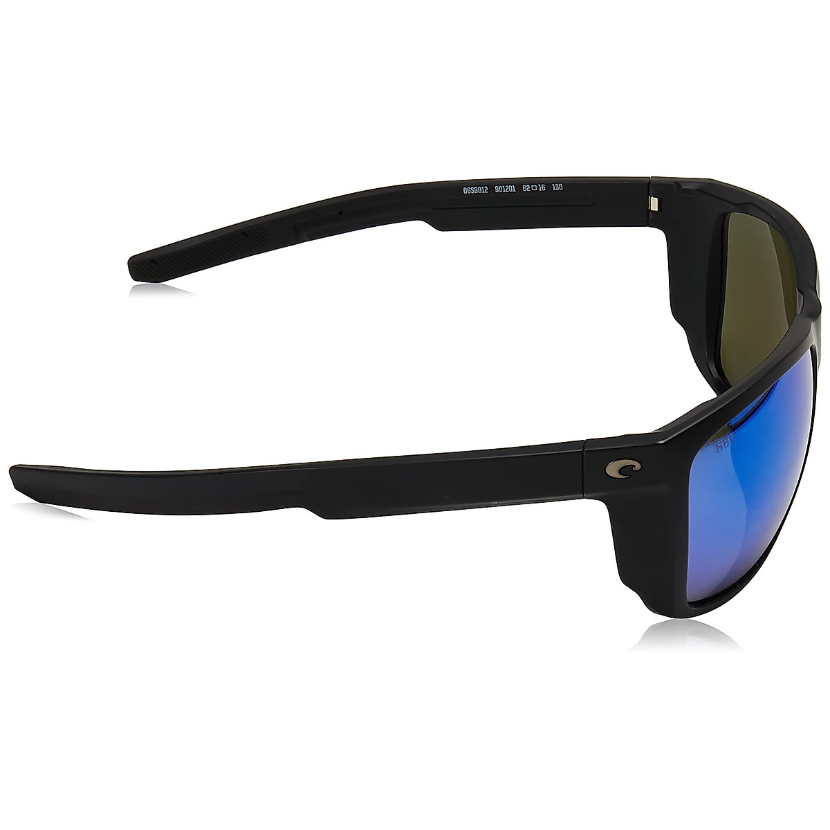 Costa Del Mar Man Sunglasses, Matte Black Frame Blue Mirror Lenses - 62MM