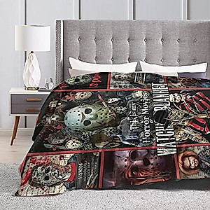Ultra Soft Halloween Blanket Lightweight Flannel Throw Blanket Air Conditioner Blanket for Bed Couch Living Room 60"X50"