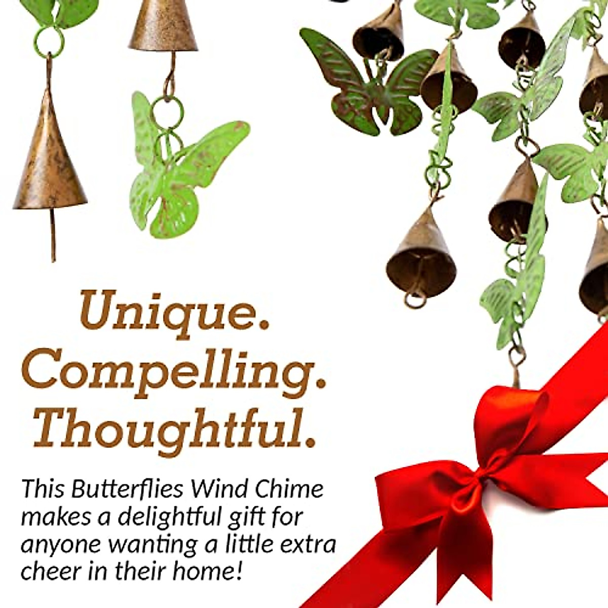 Ancient Graffiti ANCIENTAG1109 Shimmering Bells Butterflies (Set of 1)