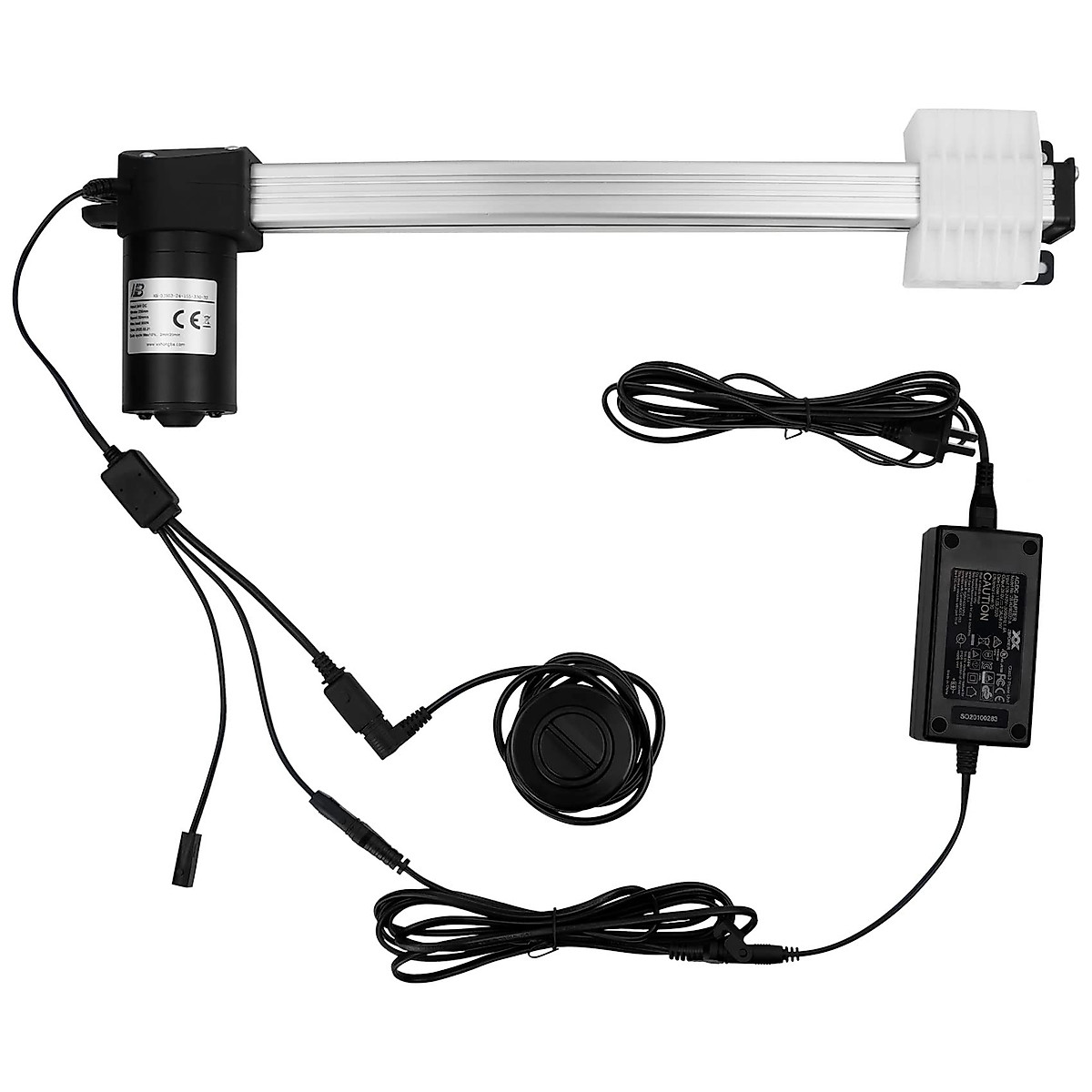 Feikeer Electric Recliner Motor Actuator, Replace okin JLDQ-11, JLDQ-1A, JLDQ.11.156.333K. Lift Chair/Sofa Electric Recliner Motor Actuator with Power Adapter&Hand Controller, Stroke:12.99"/330mm