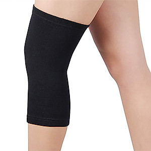 1 Pair Women Men Knee Brace Soft Warm Knee Immobilizer Brace Thin Knee Compression Sleeve Wrap Elastic Leg Knee Support Brace Stabilizer for Tendonitis Ski Running Basketball Sports Unisex