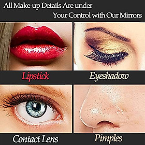 Filytop 22.8"x 18.1" Makeup Mirror with Lights,10X Large Hollywood Lighted Vanity Mirror with 15 Dimmable LED Bulbs,3 Color Modes,Touch Control,Tabletop or Wall-Mounted, White