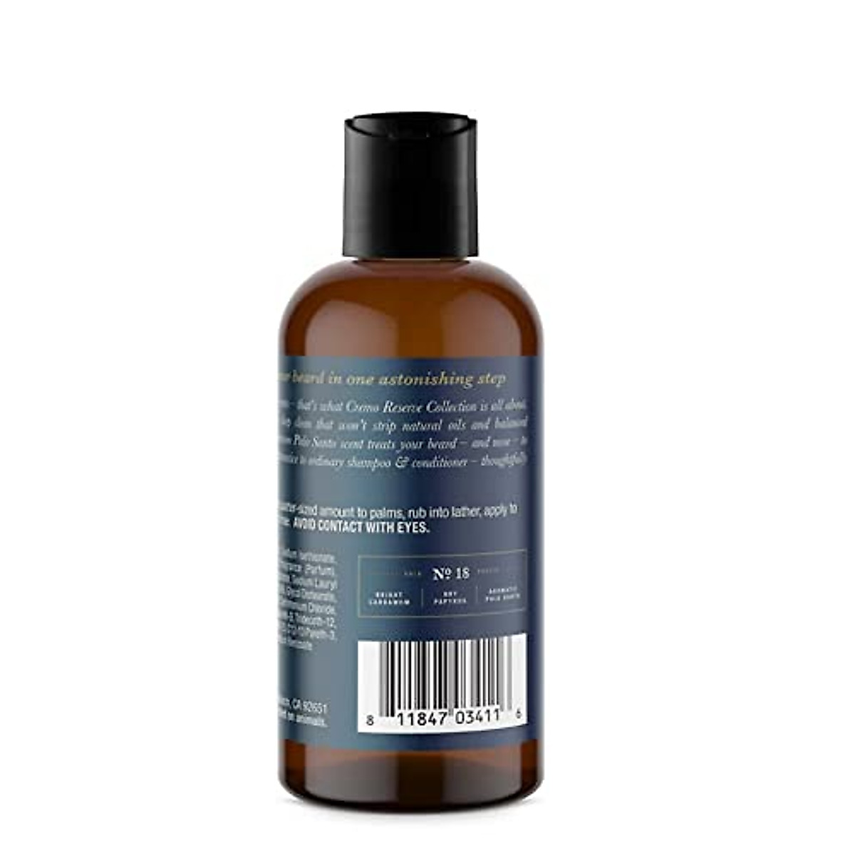 Cremo Palo Santo (Reserve Collection) Beard Wash & Softener, Moisturizes, Styles and Reduces Beard Itch for All Lengths of Facial Hair, 6 Fluid Oz