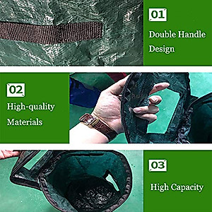 Garden Compost Bag, Garden Folding Compost Bin, Yard Leaf Waste Compost Bag Fruit Kitchen Fermentation Secret Cultivator Bags (15 Gallon)