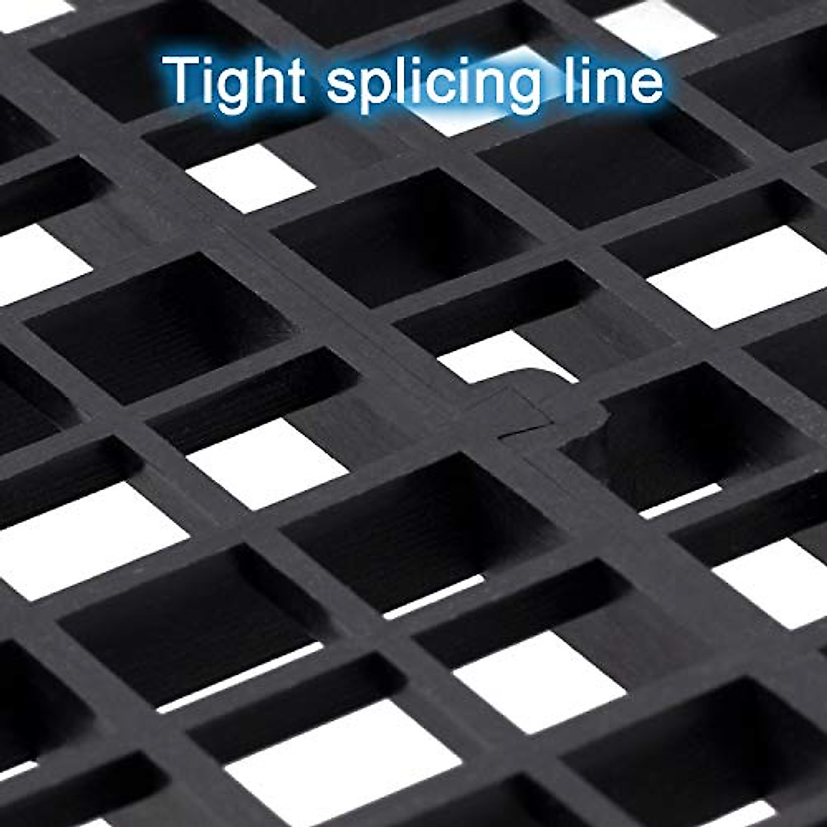 OIIKI 4 PCS Egg Crate for Aquarium, Fish Tank Bottom Isolation, Grid Tank Divider Tray for Mixed Breeding(Black)