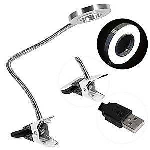 Rotekt Portable Tattoo LED Lamp, LED Desk Lamp with Clamp, Warm/Cold Light LED USB with Clip for Eyebrow Tattoo Manicure Eyelash Extension and Reading