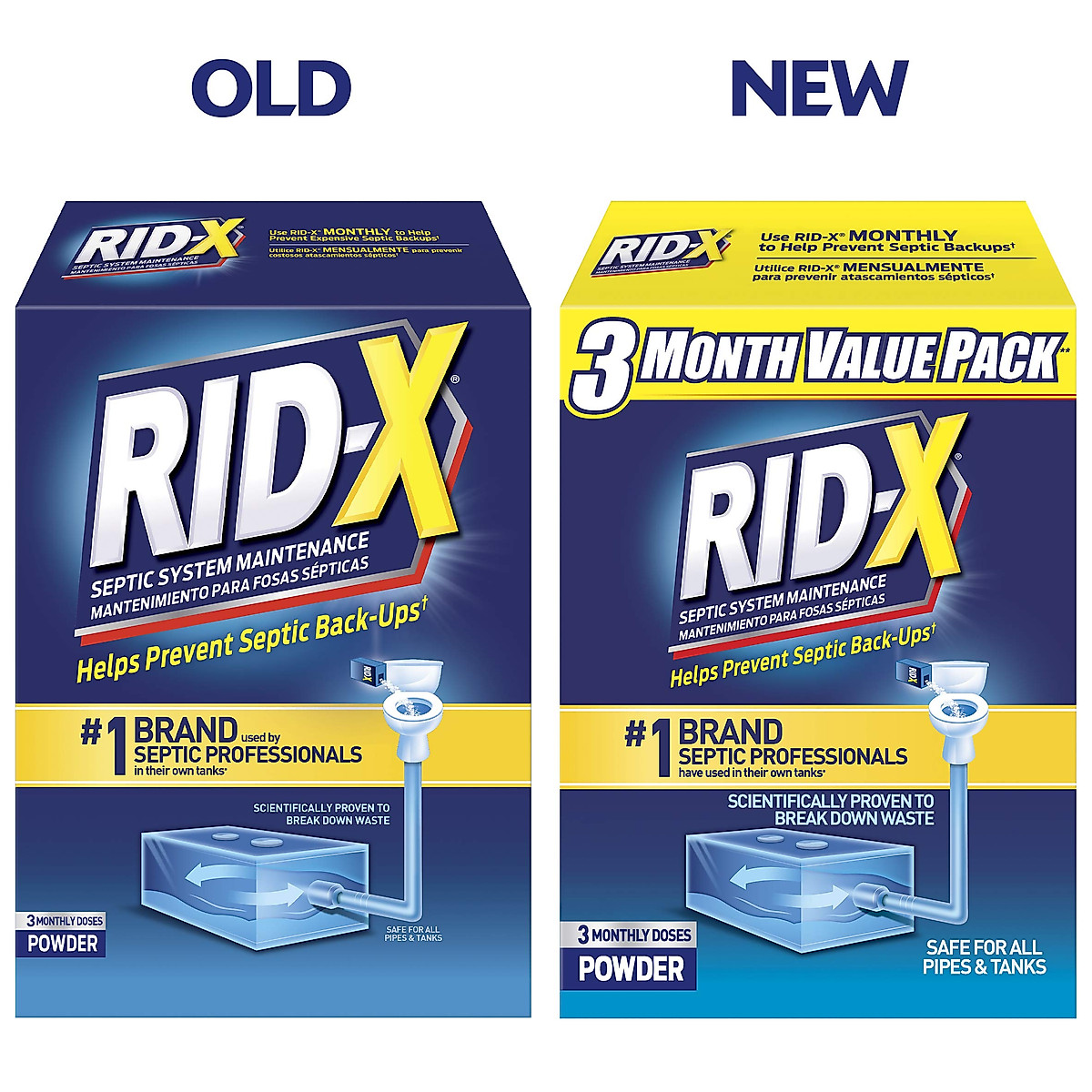 RID-X Septic Treatment, 3 Month Supply Of Powder, 29.4 oz