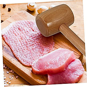 BESTonZON 2pcs Crab Hammer Mini Cakes Farrier Tools Nutcrackers for Nuts Crab Leg Hammer Meat Tenderizer Hammer Bench Hammer Beech Seafood Hammer Cake Mallets Wooden Lobster Hammer