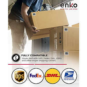 enKo - Direct Thermal Labels Compatible for Zebra/Rollo 4" x 5" Label - 1 in Core - (6 Roll, 1800 Labels)